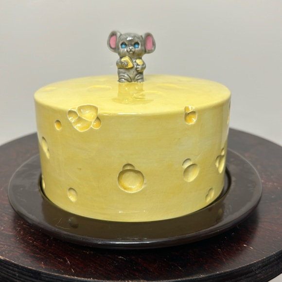 Vintage | Dining | Vintage Ceramic Mouse Cheese Dish With Lid | Poshmark